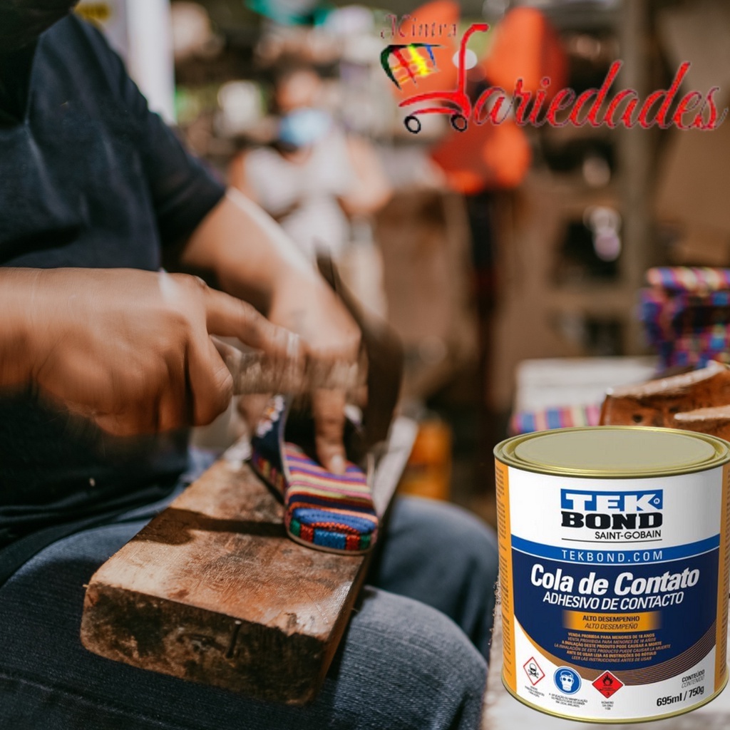 Cola De Contato Extra Forte Para Sapateiro e tapeceiro 750 gramas ...