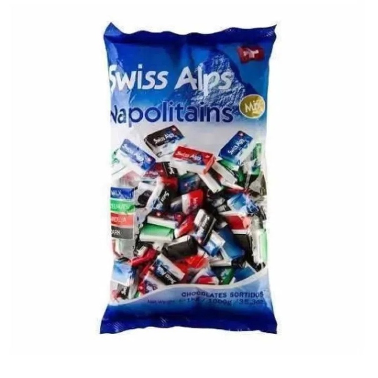 Chocolate Swiss Alps Napolitains 500g Importado Suíça Diversos Sabores ...