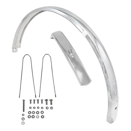 Kit Completo de Paralama INOX para Bicicleta Aro 26 CALOI POTI ou MONARK. Marca: JKS | Shopee Brasil