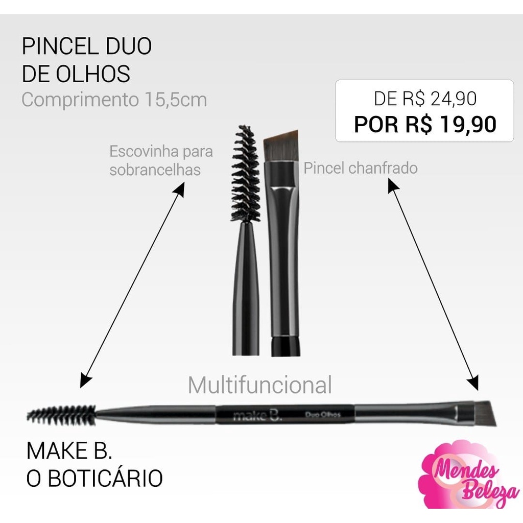 Pincel Duo Olhos e Sobrancelhas | Shopee Brasil