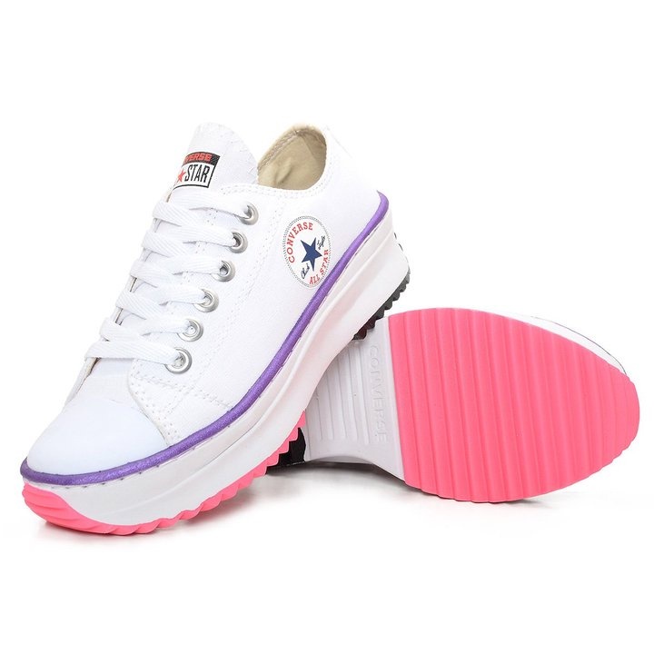 Tenis tratorado converse feminino escolar all-star tratorado Run star ...