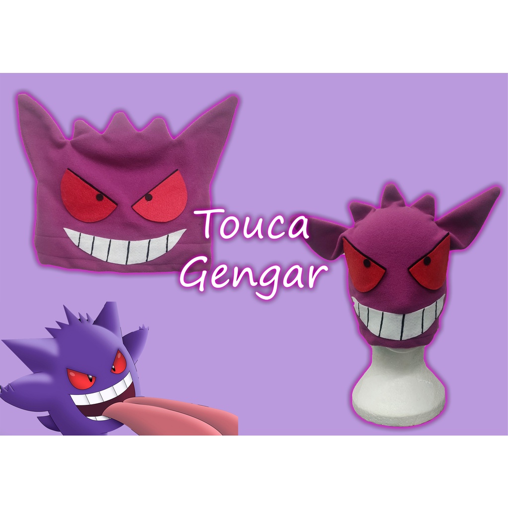 Toucas de Pelúcia Pokémon - Gengar - Gorro | Shopee Brasil