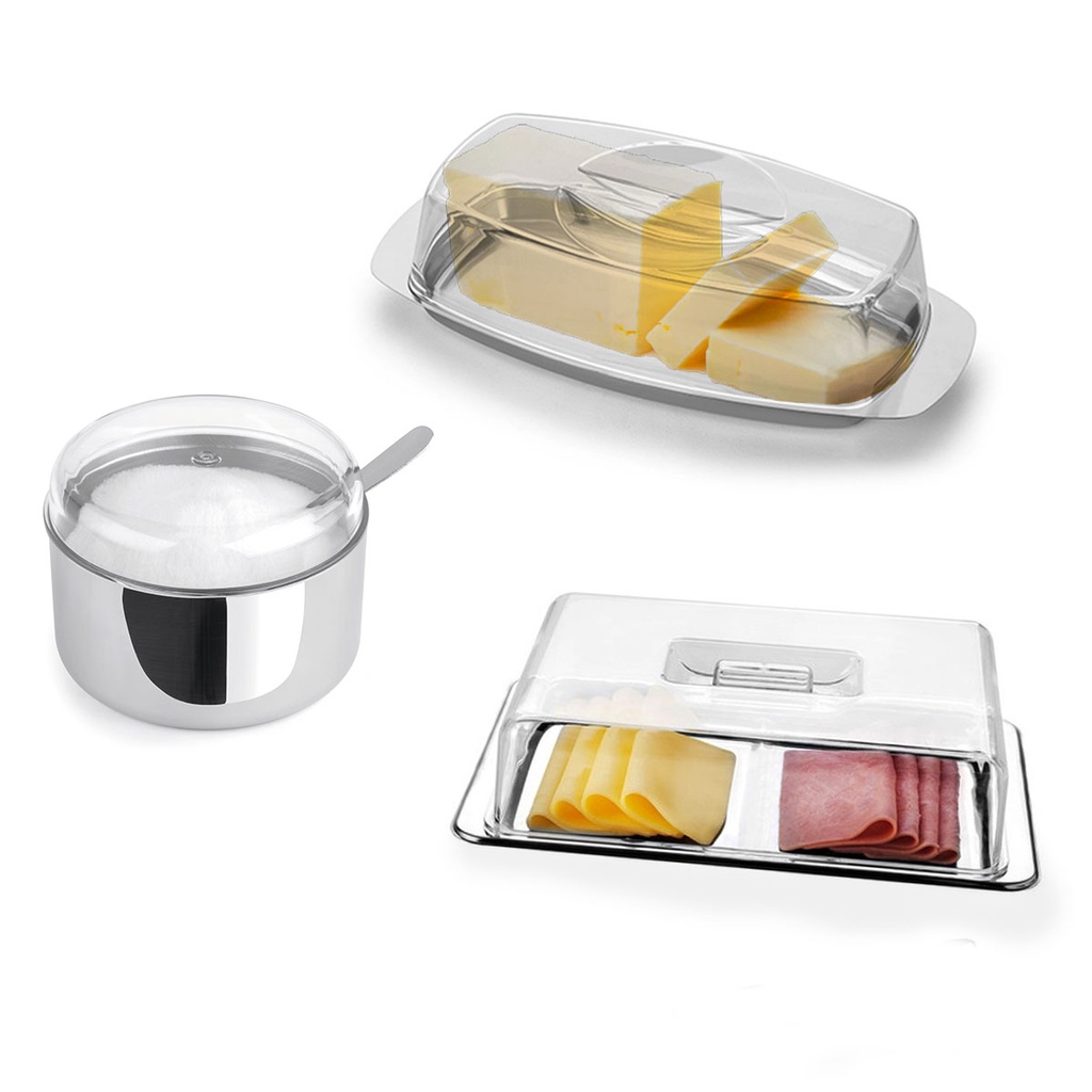 Kit Manteigueira E Porta Frios Pop Com Acucareiro Inox | Shopee Brasil Kit Manteigueira E Porta Frios Pop Com Acucareiro Inox | Shopee Brasil