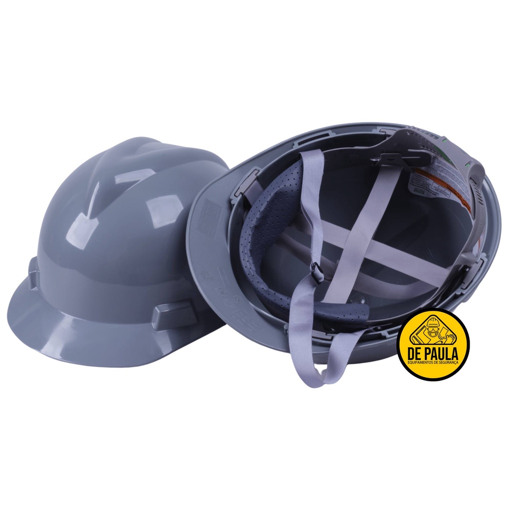 Capacete de segurança Msa completo Cinza | Shopee Brasil
