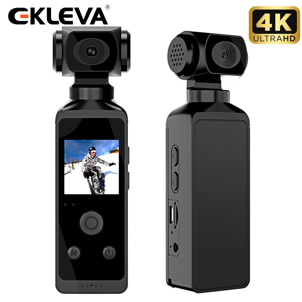 EKLEVA 4K Câmera De Ação Esportiva Bolso Cam 1.3 " HD Tela LCD 270 ...