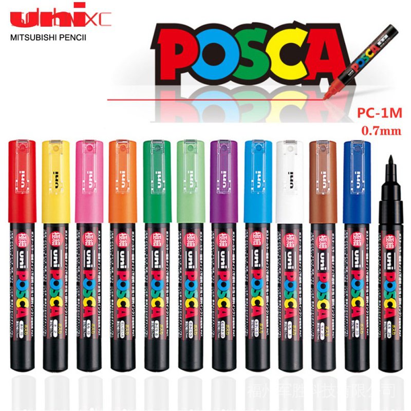 1 UNI Bola POSCA PC-1M POP Caneta Marcadora/Grafite Ad 0.7mm Arte ...