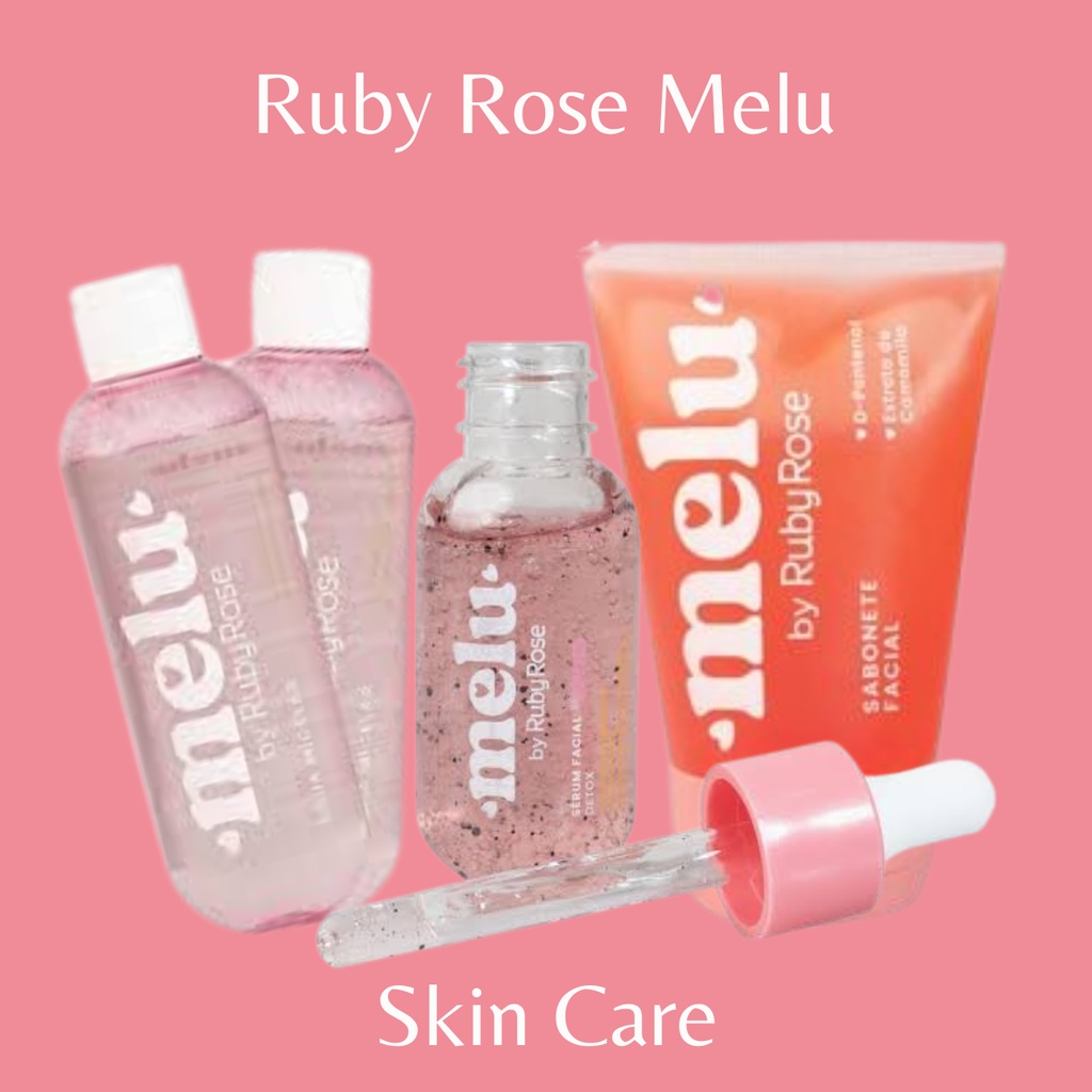 Kit Skin Care Melu Ruby Rose - Água Micelar Melu + Sabonete Facial Melu ...