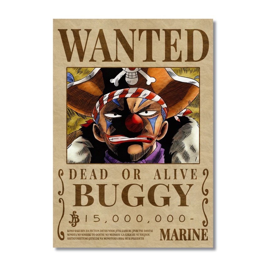 Quadro Poster Buggy Procurado One Piece | Shopee Brasil