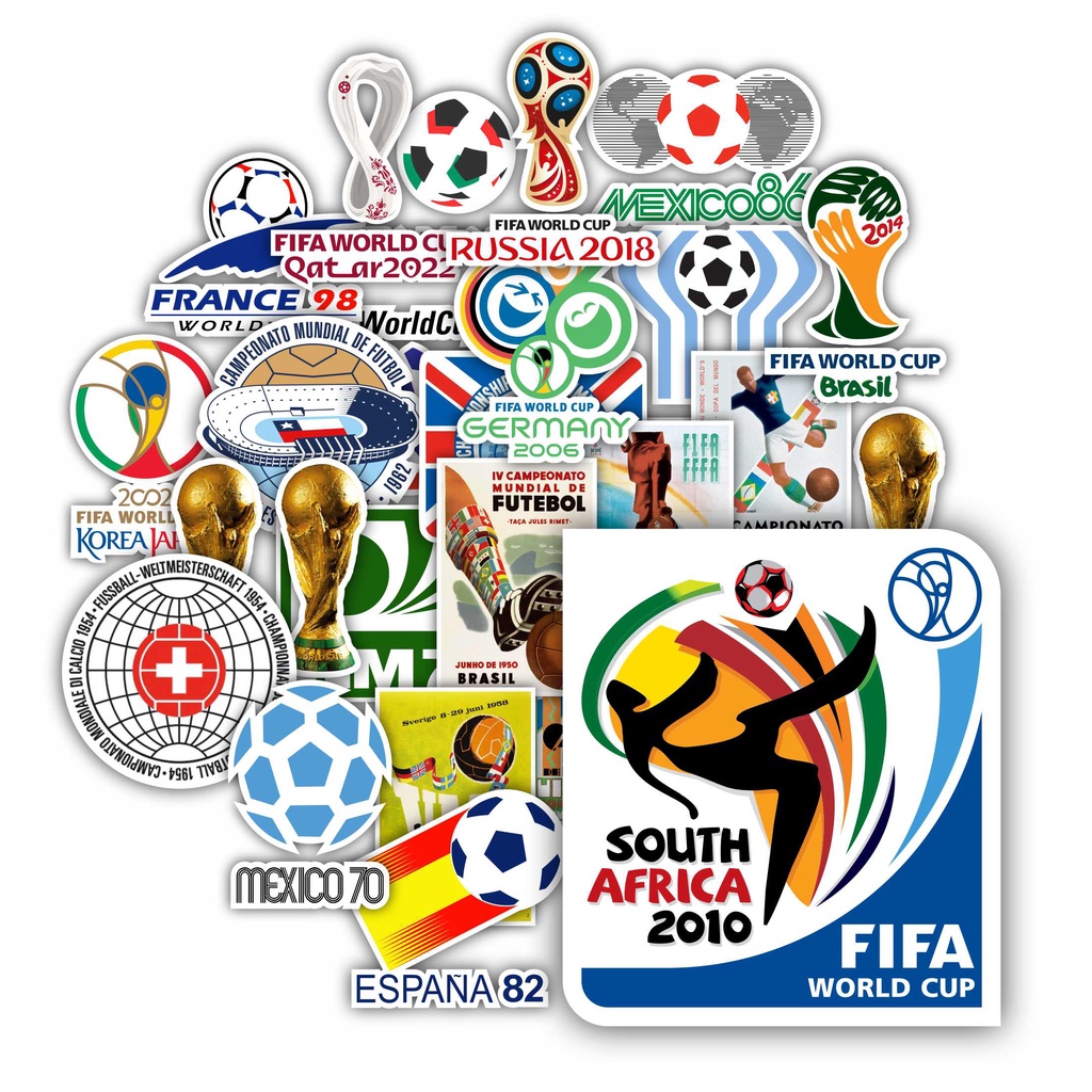 Logos de Todas as Copa do Mundo Kit com 26 Adesivos - Stickers FIFA ...