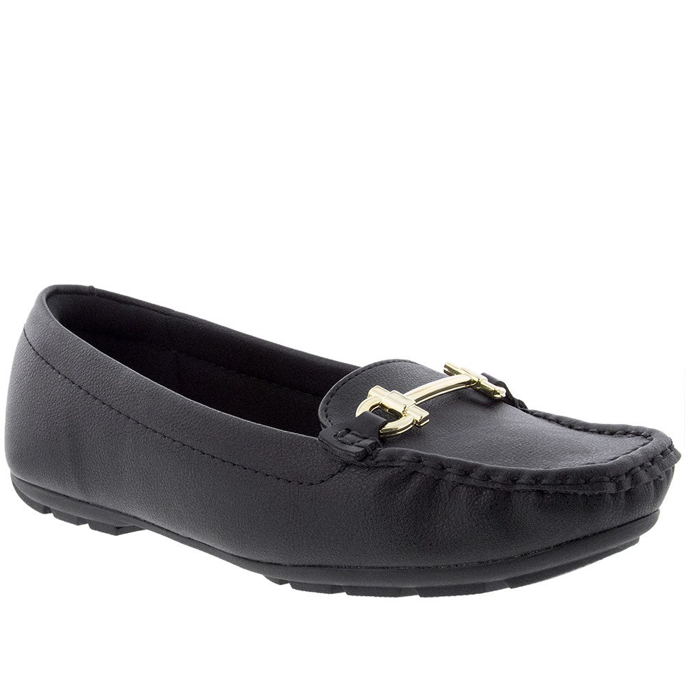 Mocassim Modare Ultraconforto Pespontos Fivela Preto | Shopee Brasil