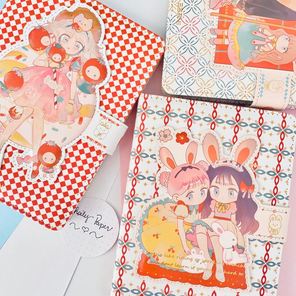 Caderno Luxo Kawaii Anime Coelho Jenny Rabbit Capa Almofadada e Fecho ...