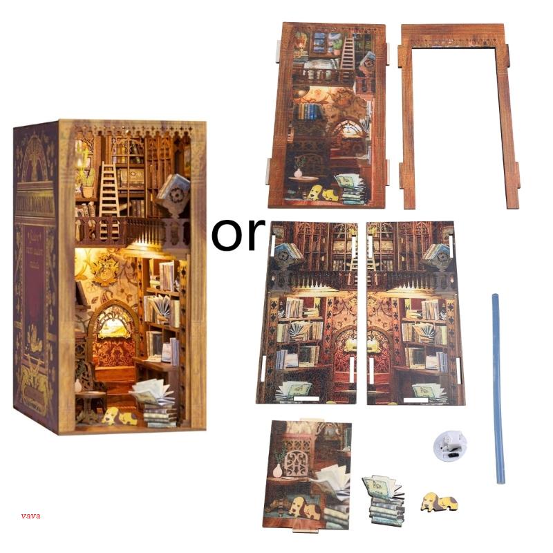 vava DIY Light Up Book Nook 3D Puzzle Decorativo Bookend Kit De ...