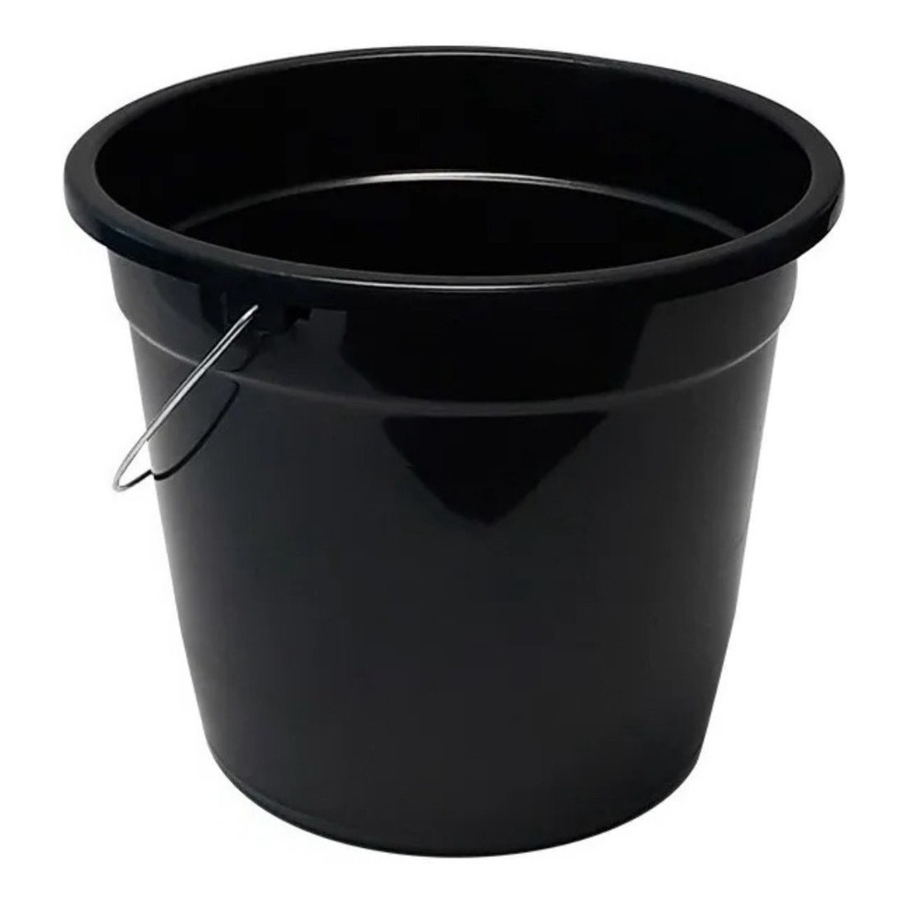 Balde Preto Com Alça Reforçada 5 Litros Limpeza Lavanderia | Shopee Brasil