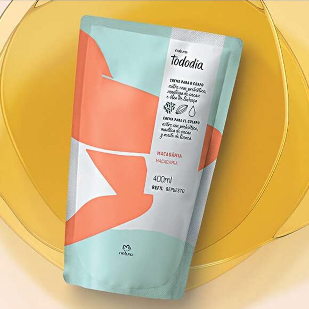 Refil Creme para o Corpo Natura Tododia Macadâmia 400ml | Shopee Brasil