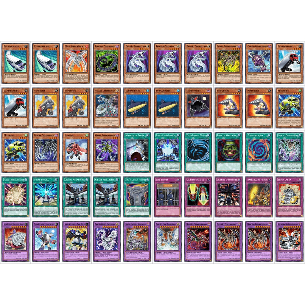 Cartas Yugioh - Deck Syrus Truesdale Dragão Cibernetico | Shopee Brasil