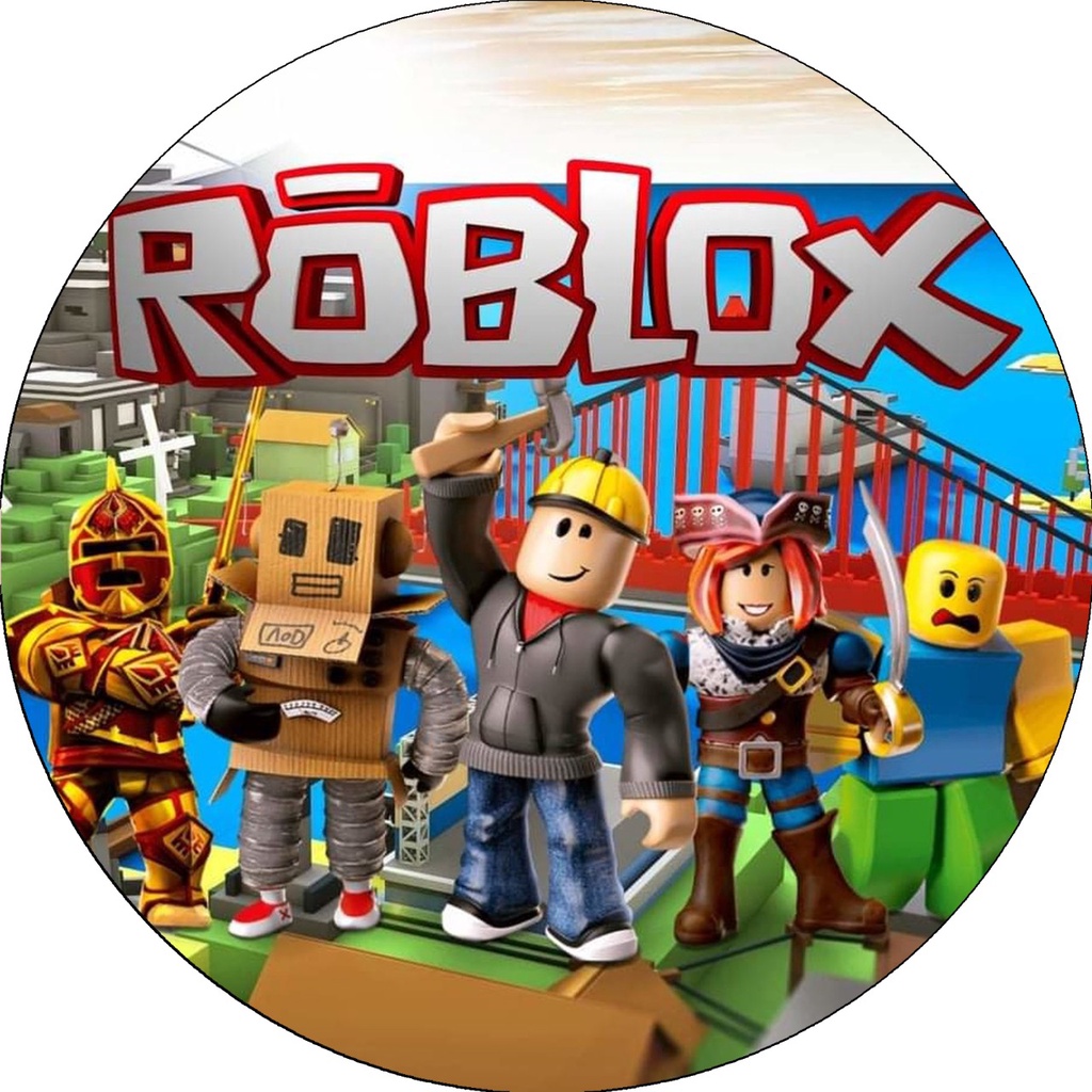 Painel Redondo Tecido Sublimado Roblox | Shopee Brasil
