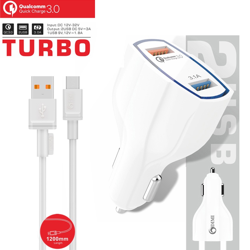 DM-857 Carregador veicular QC3.0 Com Cabo Micro usb V8 para Android Turbo Rapido Veicular Carro ...