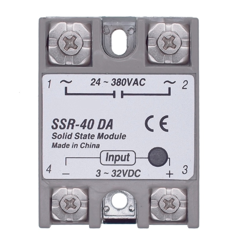 SSR-40 DA Relé De Estado Sólido 40DA DC Para AC Módulo De Controlador De Temperatura 24V-380V ...