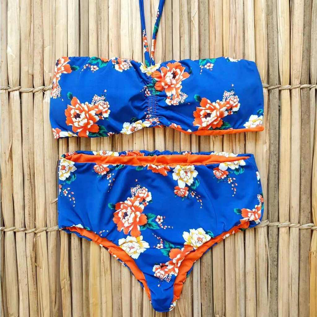 Conjunto De Biquini Tomara Que Caia Bojo Fixo Calcinha Hot Pant Dupla