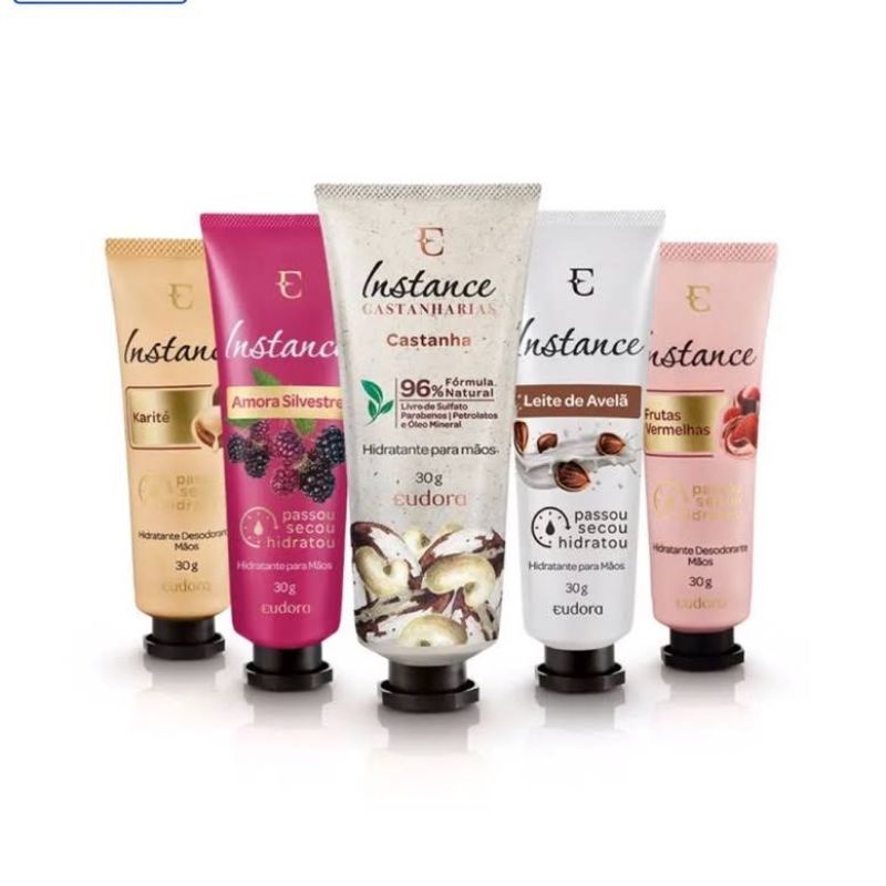 Creme Hidratante para as mãos Instance 30g | Shopee Brasil