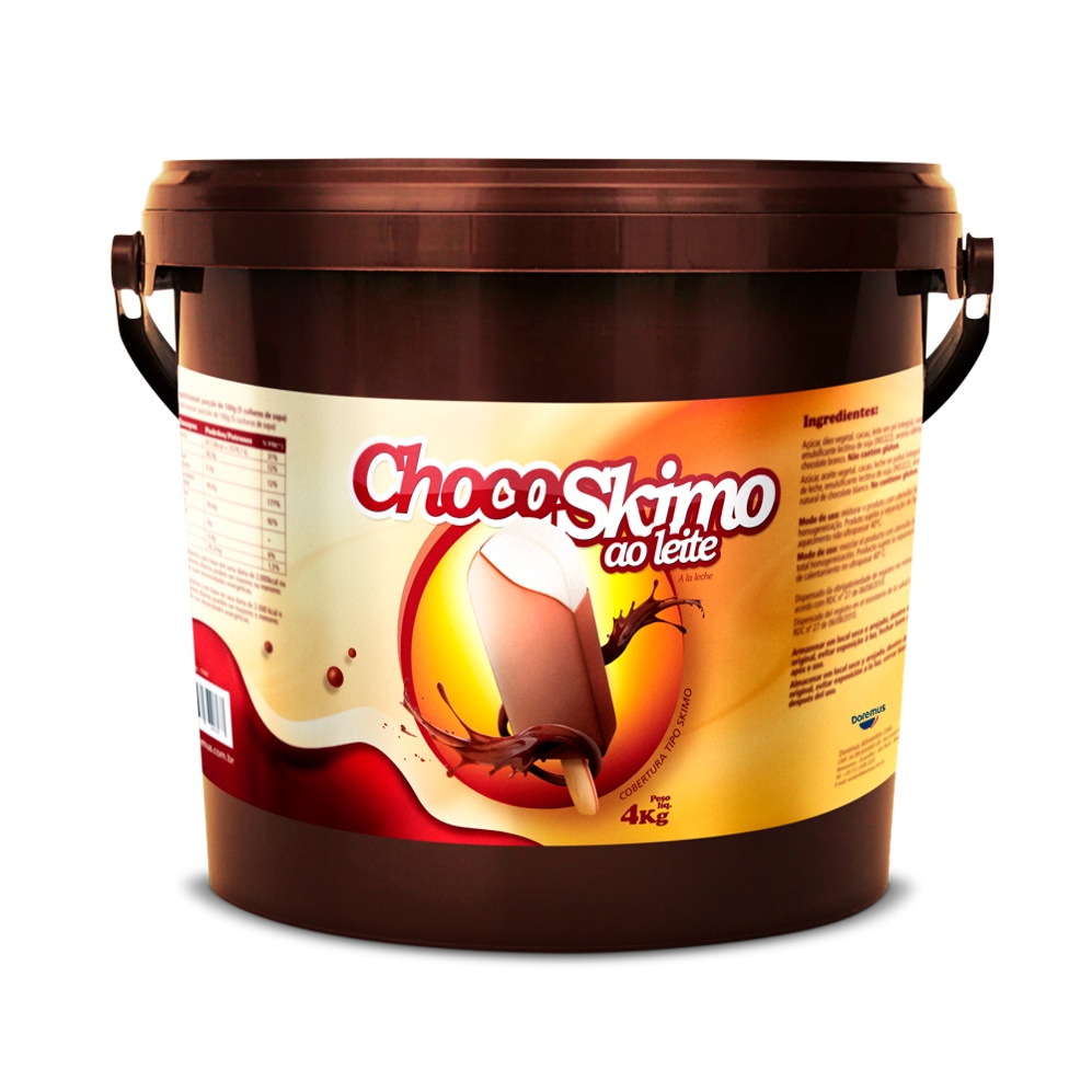 Cobertura Chocoskimo Esquimo Skymo Chocolate Ao Leite 4kg | Shopee Brasil