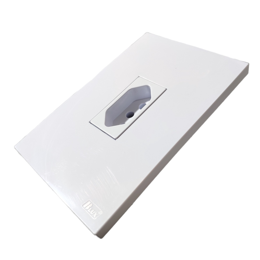 Tomada Simples Vertical 20A 250V 4x2 Blux Recta Branco Gloss | Shopee ...