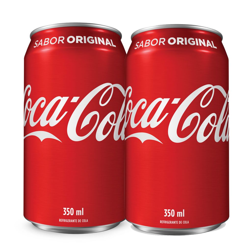 Kit 2 Refrigerante Coca Cola Lata 350ml | Shopee Brasil