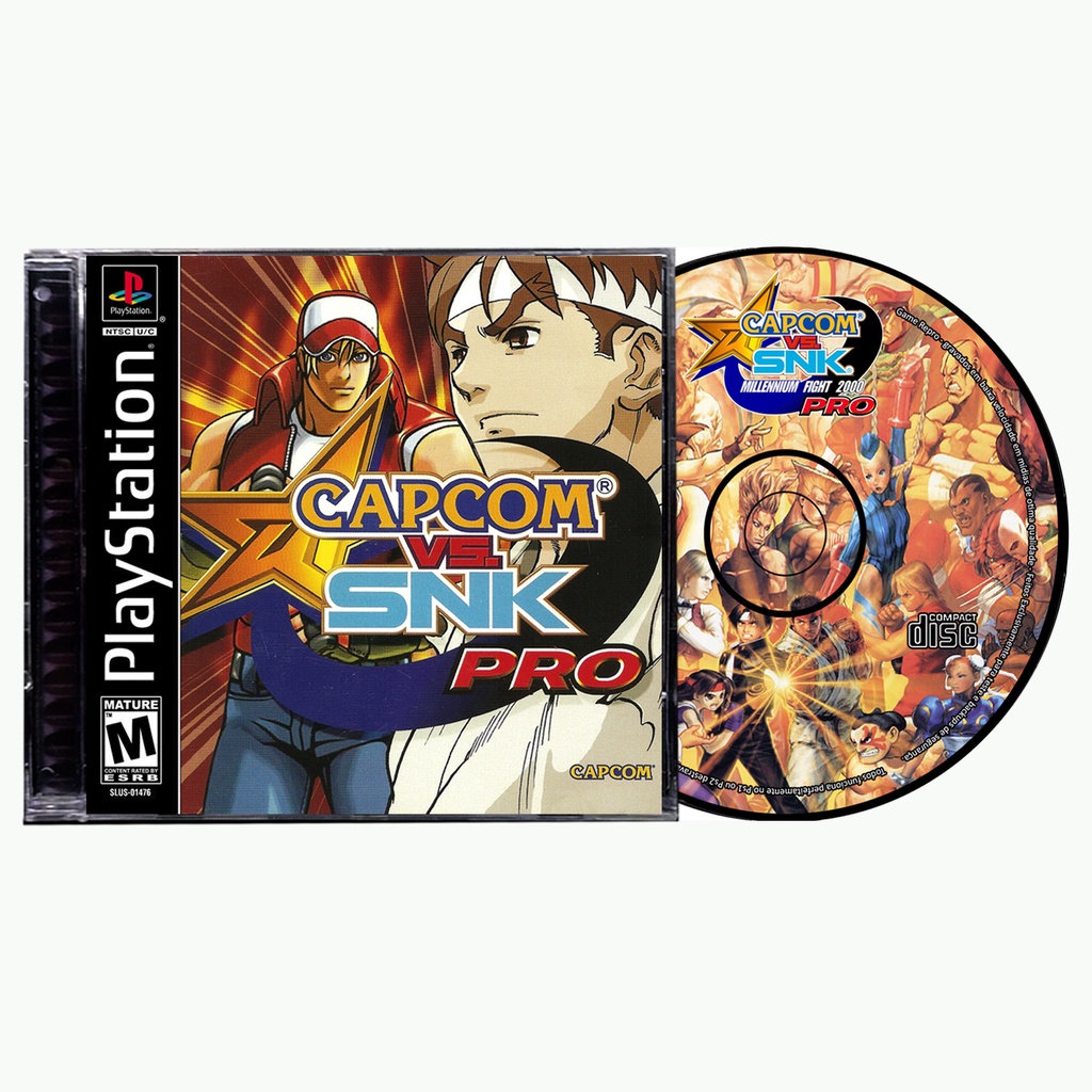 CAPCOM vs SNK pro - JOGO para Ps1 / Playstation 1 + Capa + Encartes By ...