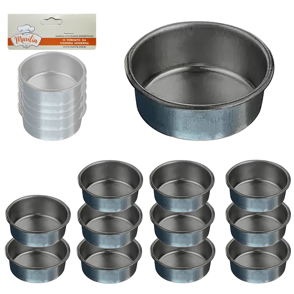 Forma mini quiche - Kit conjunto de forminhas para mini quiche - 12 ...