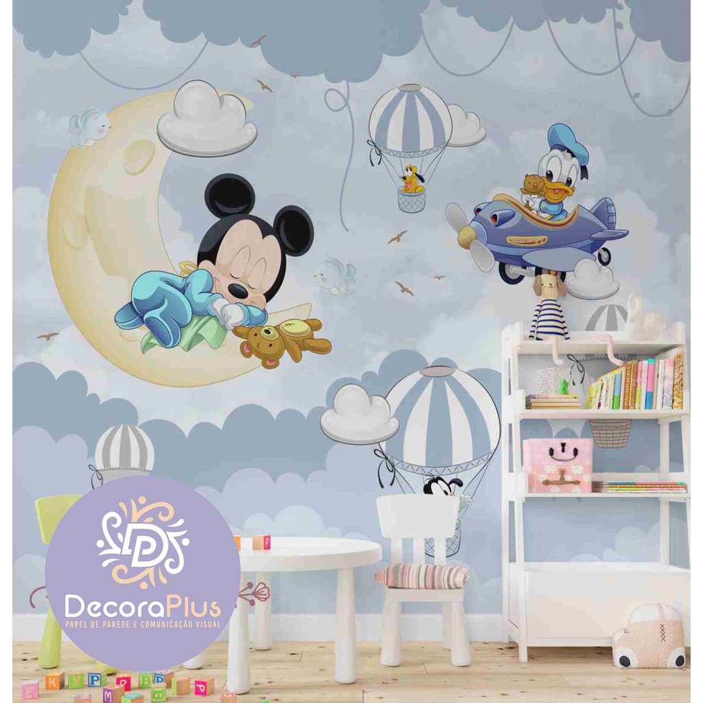 Papel De Parede Foto Mural Inteira Personalizado Infantil Balão Mágico ...