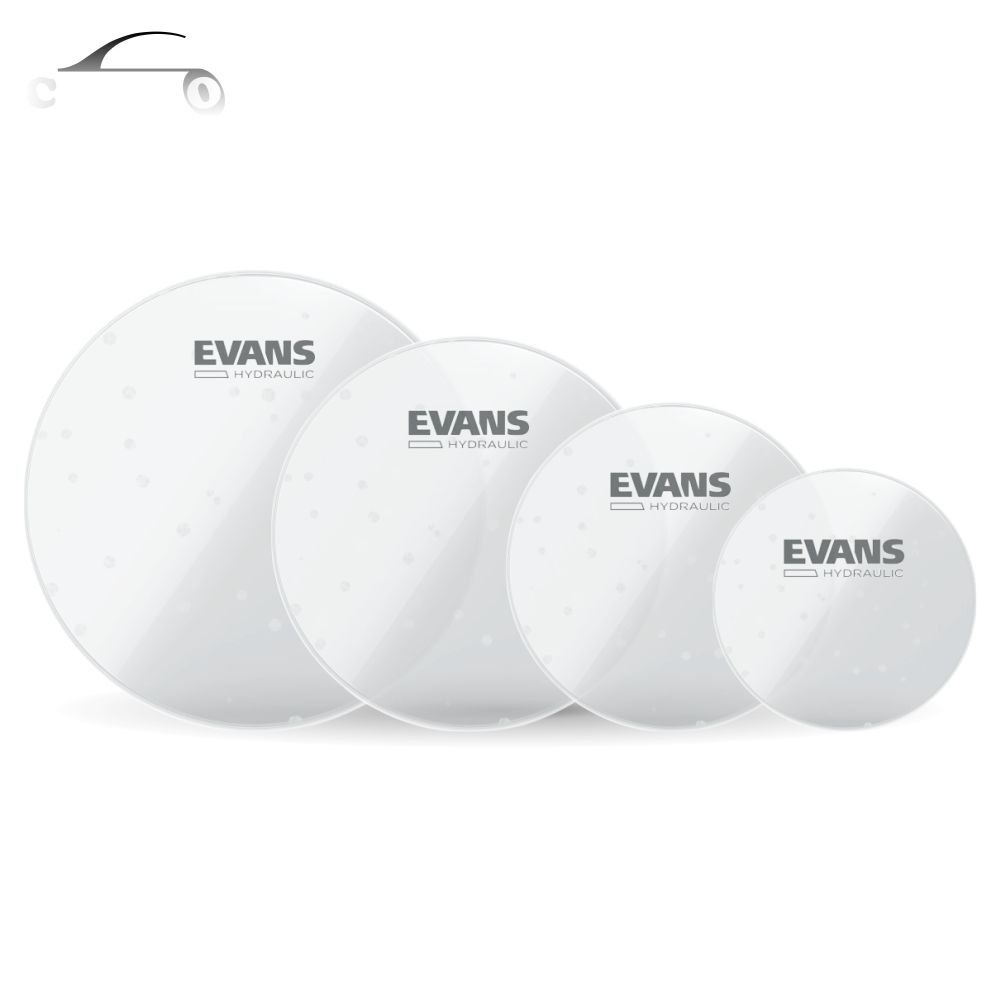 Kit de Peles Para Caixa Tom Hidraulica Transparente 8-10-12-14 Evans USA Hydraulic Glass Clear ...