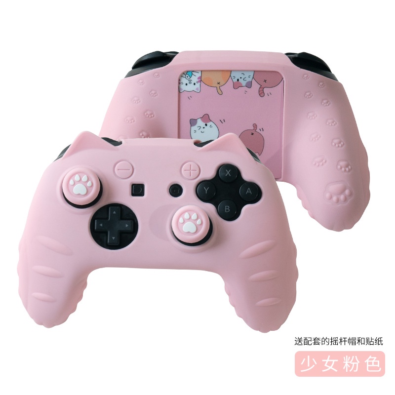 Pata De Gato Rosa Silicone Capa Macia Adesivo Pele Para Nintendo Switch ...