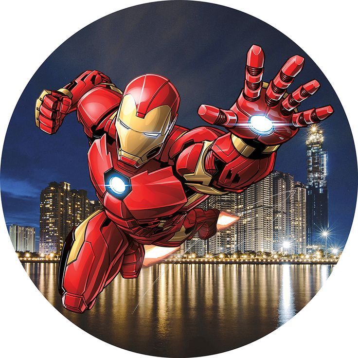 Painel De Festa Redondo Sublimado Tema Homem de Ferro | Shopee Brasil