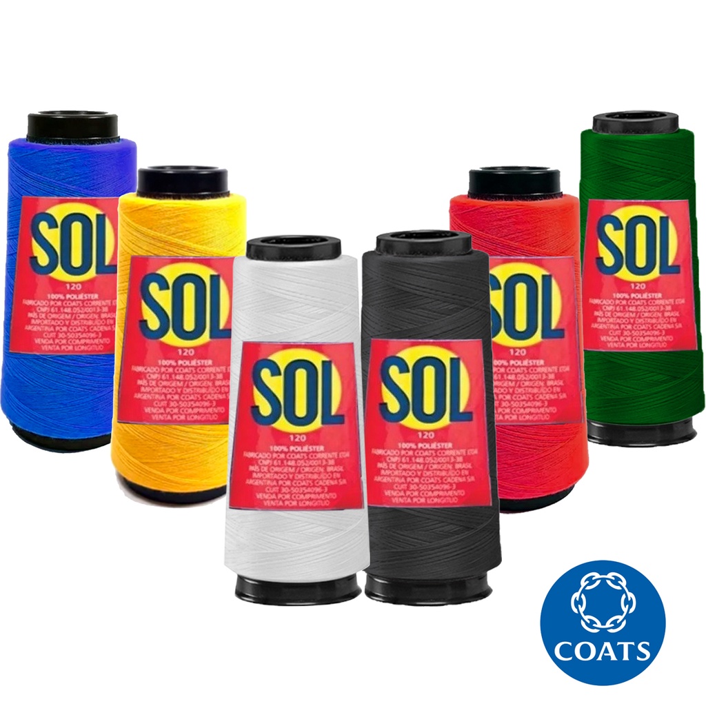Linha Para Costura Cone Sol Magna Colorida 1371MT Unidade | Shopee Brasil