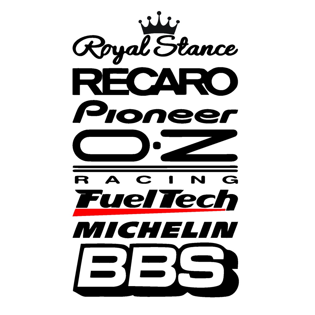 Kit Adesivos Carro Tuning Rebaixados Marcas Esportivas Dub | Shopee Brasil