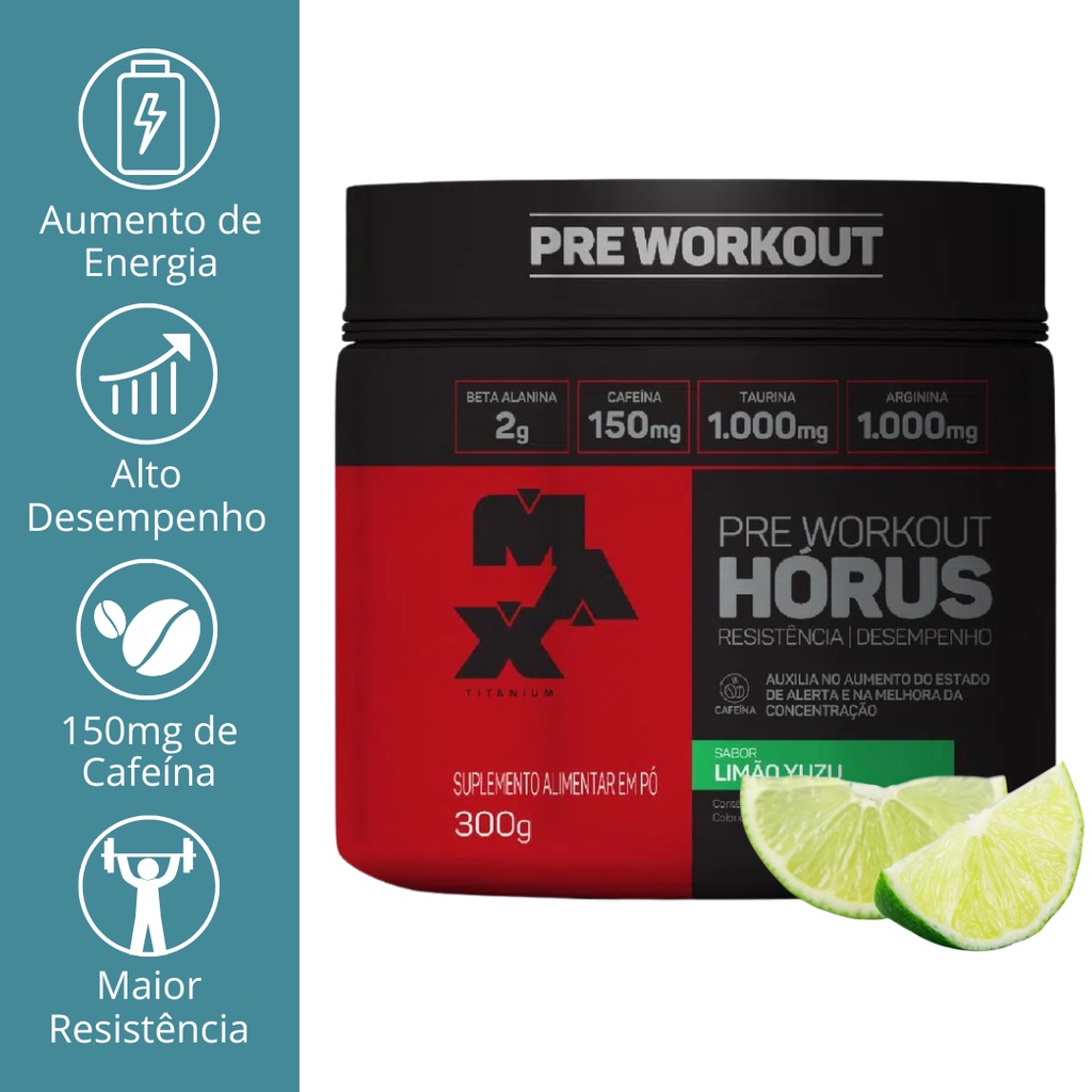 SUPLEMENTO EM PÓ HORUS 300G - MAX TITANIUM | Shopee Brasil