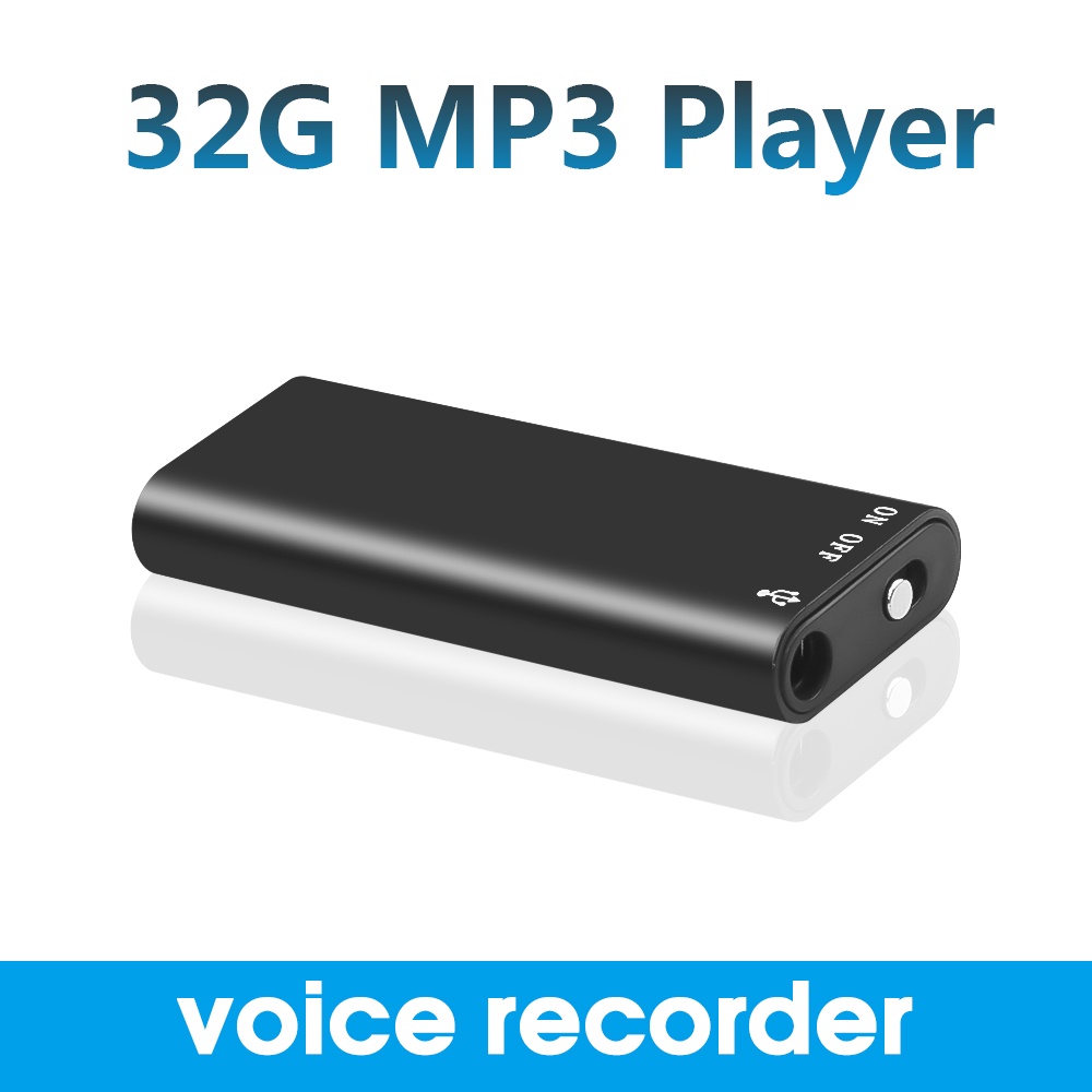 Mini Gravador De Voz Digital Ativado 32GB MP3 Player 3 Em 1 ...