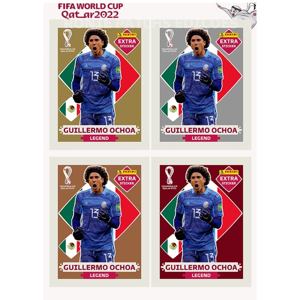 Kit 4 Figurinhas Guillermo Ochoa - Legend Copa Catar 2022 Simlar ...