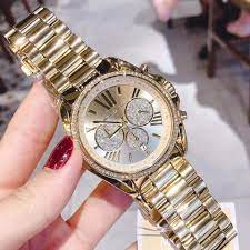 Relogio feminino mk6538 dourado cristais na caixa +sacola | Shopee Brasil