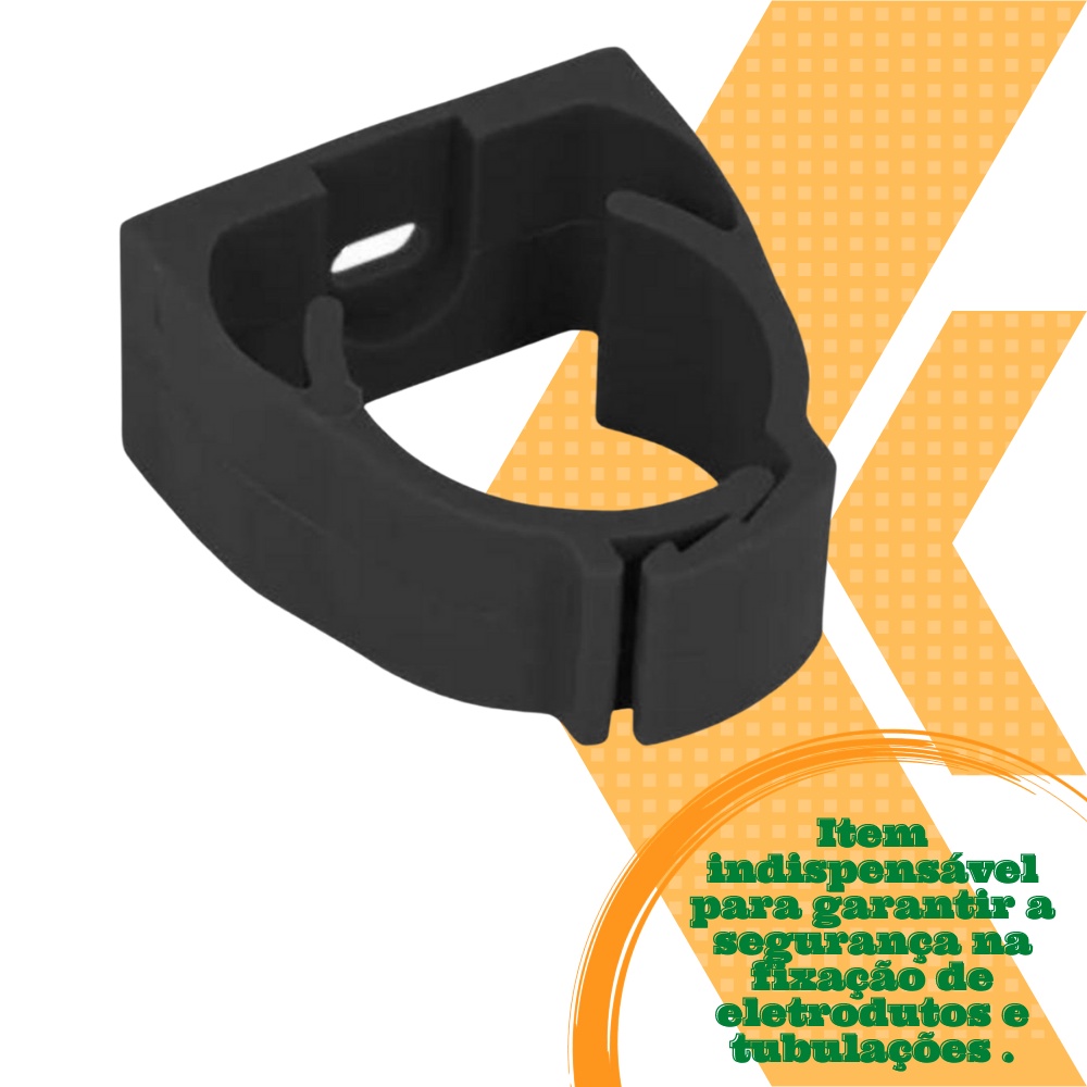 Kit 10 unidades Abraçadeira para conduite eletroduto sobrepor 3/4 Tipo ...