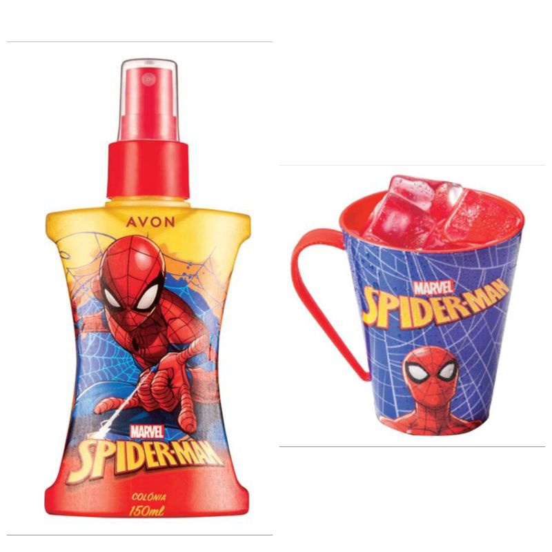 spider -man colônia 150ml + copo 360ml | Shopee Brasil