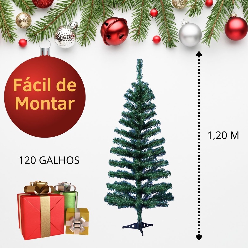  rvore Natal Pinheiro Verde 1 20 Metros 120 Galhos Montada Melhora O