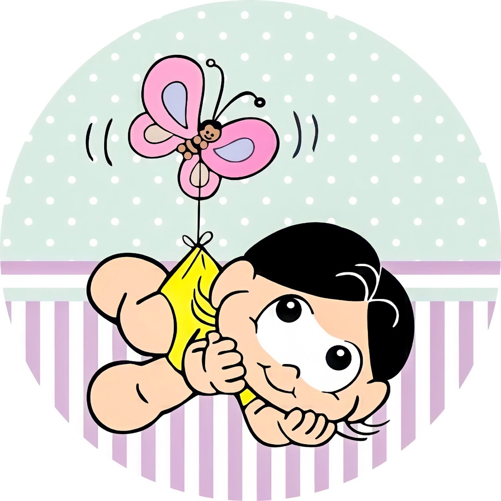 Painel Redondo Tecido Sublimado Magali Baby 1,50 | Shopee Brasil