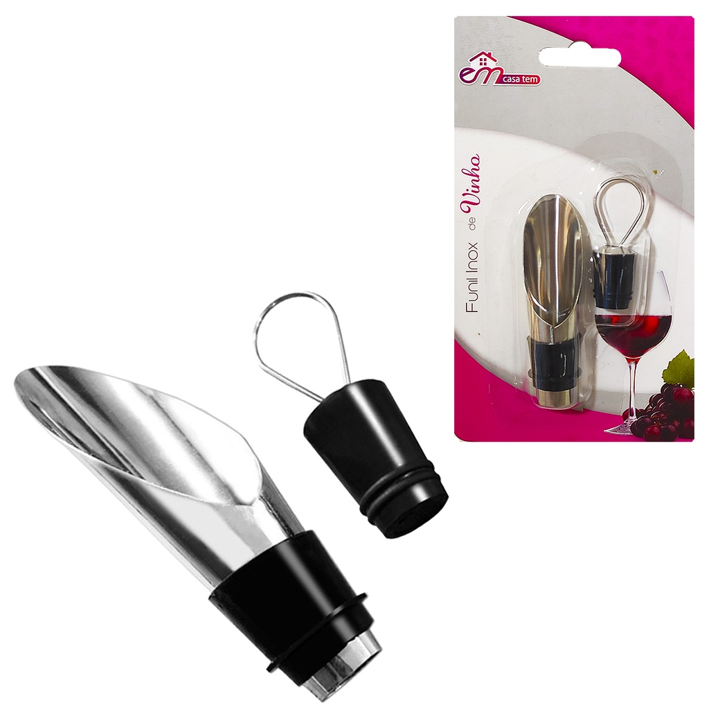 Tampa Rolha Funil Garrafa De Vinho Em Inox Com Bico Dosador | Shopee Brasil Tampa Rolha Funil Garrafa De Vinho Em Inox Com Bico Dosador | Shopee Brasil