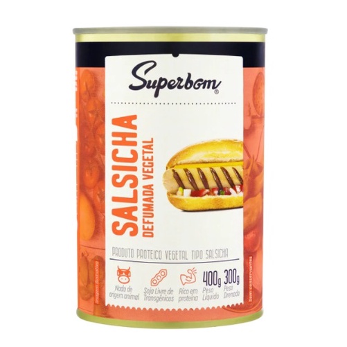 Salsicha Defumada Vegetal 400g - Superbom | Shopee Brasil