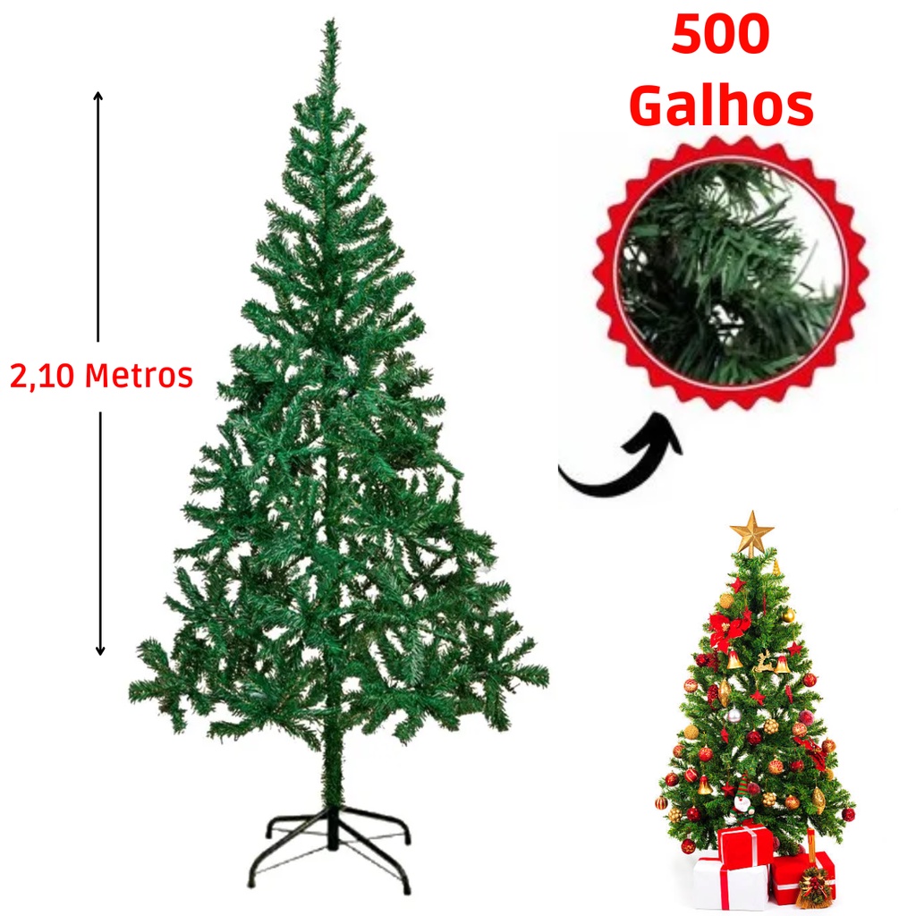 Árvore De Natal 450 Galhos Arvore Natal 1,50 Metros Natal Decoração ...