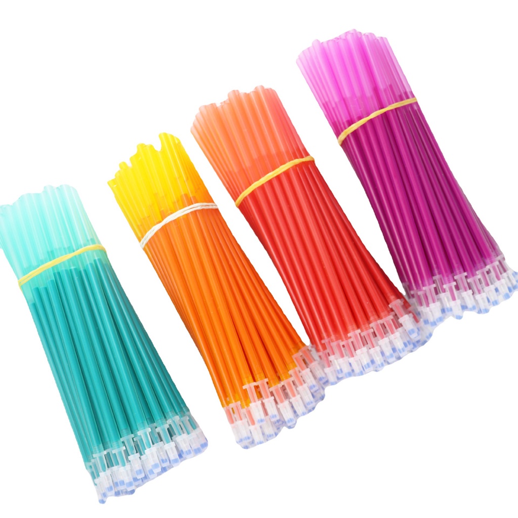 50 Peças Refils Caneta Apagável Colorida 13cm Comprimento | Shopee Brasil