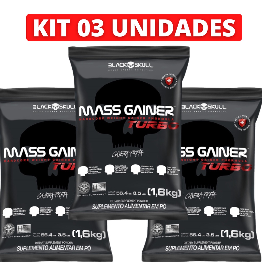 Kit 03 Hipercalórico Mass Gainer Turbo | Shopee Brasil