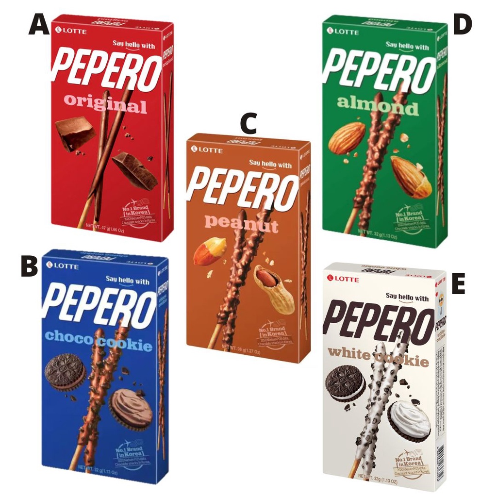 01 Biscoito Palito Doce Coreano Pepero Chocolate Almond Peanuts | Shopee Brasil
