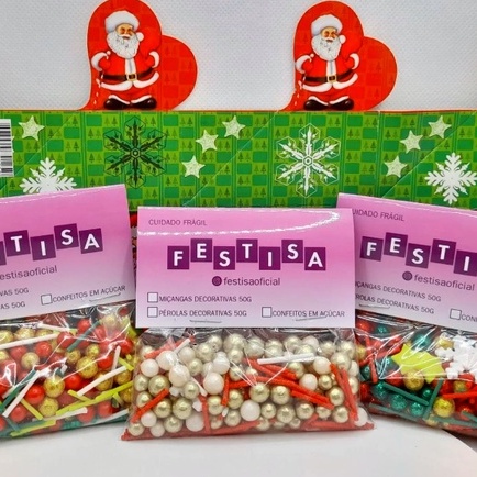 Sprinkles de Natal 50g | Shopee Brasil